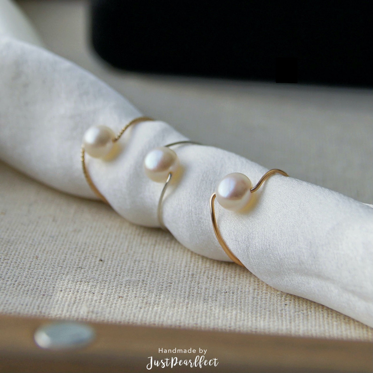 Genuine Pearl Ring Sterling Silver Pearl Ring Dainty Pearl - Etsy