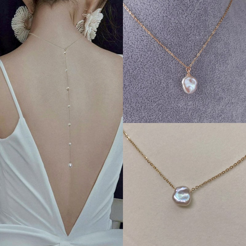 Bridal Back Necklace - Etsy