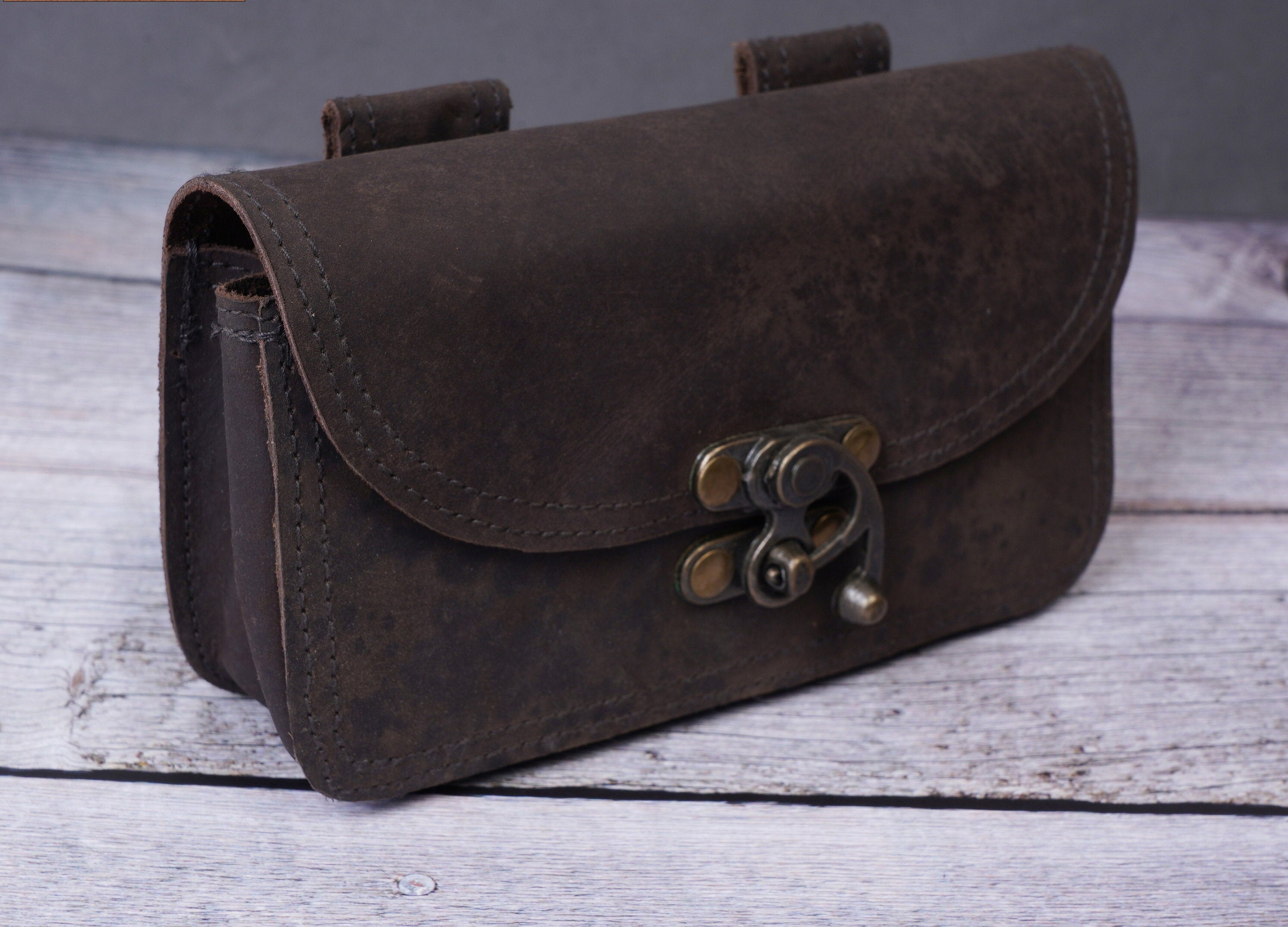 Leather belt pouch leather belt bag festival belt pouch | Etsy