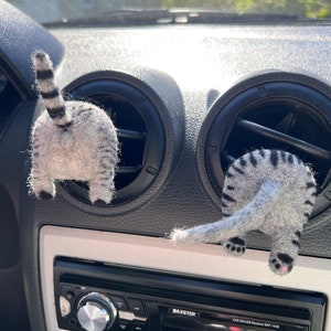 Gray Cat Car Freshie Funny Cat Butt Car Vent Clip Gag Car Accessories ...