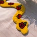 Yellow Snake With Roses Hand Tufted Runner Handmade Tuft Snake Rug ...