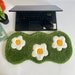 Daisy Keyboard Rug Hand Tufted Keyboard Pad With Daisy Flowers Computer ...