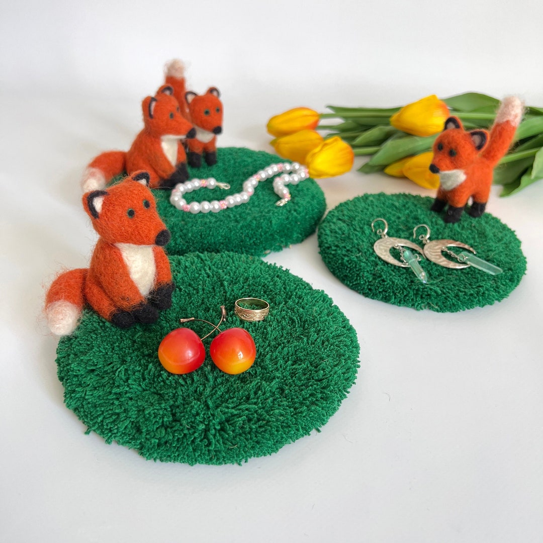 Cozy Home Decor Fox Lover Gift Fox Trinket Tray for Keys Tufted Key ...