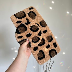 Leopard Print Keyboard Rug Mouse Pad Hand Tufted Leo Keyboard Pad ...