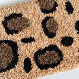 Leopard Print Keyboard Rug Mouse Pad Hand Tufted Leo Keyboard Pad ...