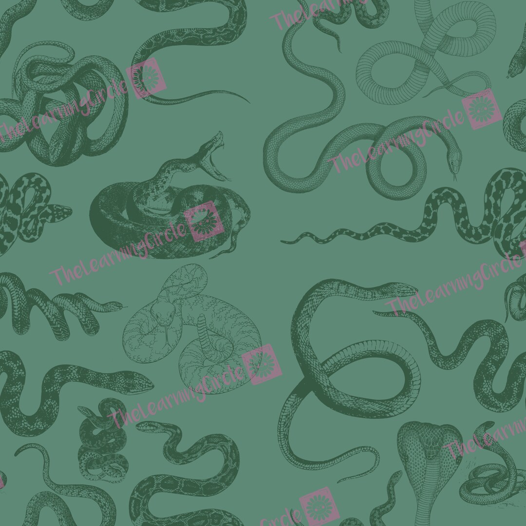 Seamless Green Snake Design - Etsy