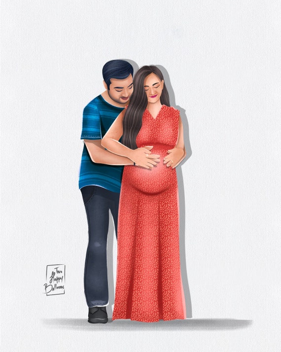 Drawing And Illustration Personalized Portrait Couple Portrait Custom Digital Art Cartoon Portrait