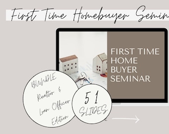 Realtor Edition 27 SLIDES First Time Home Buyer Seminar CANVA Template ...