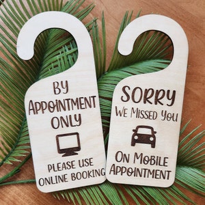 Personalized Door Hanger / Custom Doorknob Sign / Door Knob Hanger / Do ...