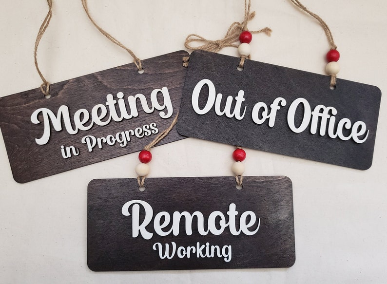 Office Door Sign | Out of Office Sign | Remote Working Sign | Meeting ...