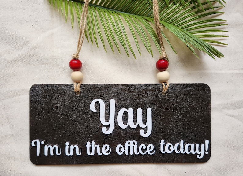 Hybrid Office Door Sign, Meeting in Progress Sign, Custom Office Door ...