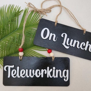 Office Door Sign | Out of Office Sign | Remote Working Sign | Meeting ...