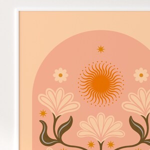 Botanical Print | Boho Floral Wall Art | Modern Plant Artwork | Flower ...