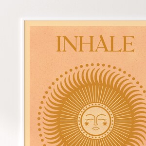 Inhale Exhale Print | Boho Mindfulness Wall Art | Modern Meditation ...