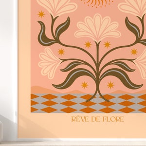 Botanical Print | Boho Floral Wall Art | Modern Plant Artwork | Flower ...