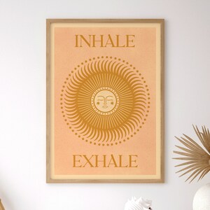 Inhale Exhale Print | Boho Mindfulness Wall Art | Modern Meditation ...