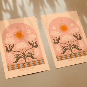 Botanical Print | Boho Floral Wall Art | Modern Plant Artwork | Flower ...