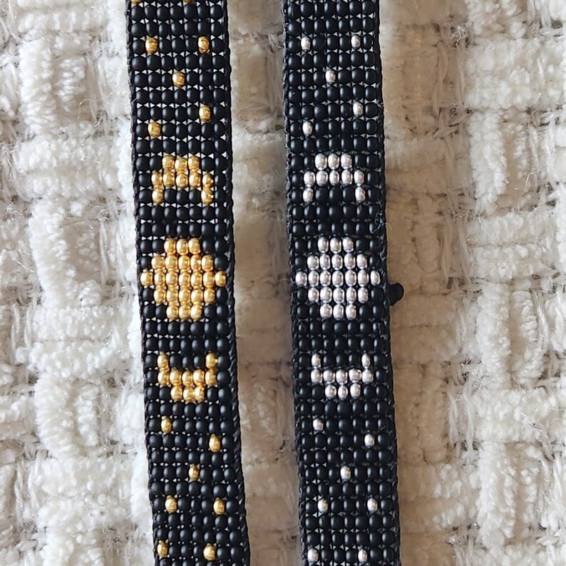 Beaded Loom Bracelet Lunar Bracelet Moon Themed Jewelry Night Sky Moon ...