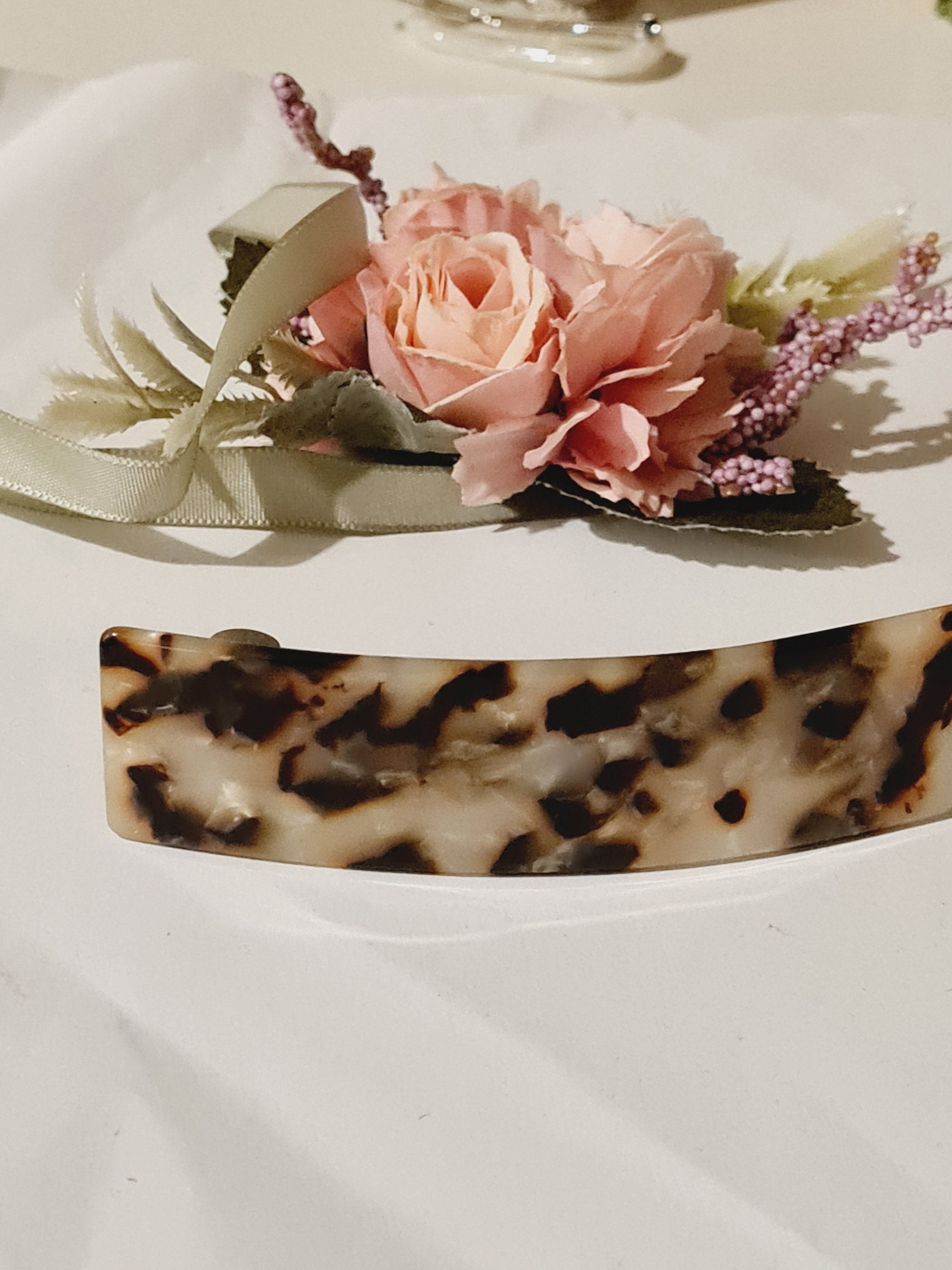 Large Resin Barrette Tortoise Shellacetate French Barrette - Etsy