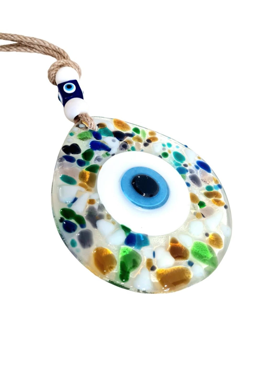 Large Mosaic Glass Evil Eye Wall Hanging, Gift for New Home,ho.e ...