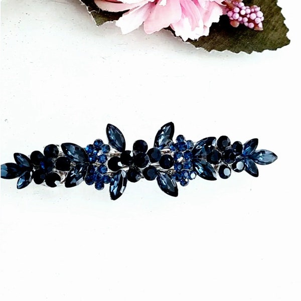 Navy Blue Hair Clip - Etsy