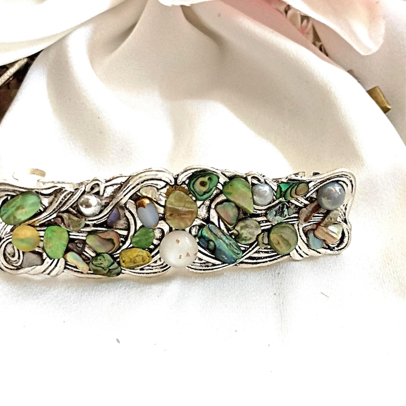 Green Barrette - Etsy