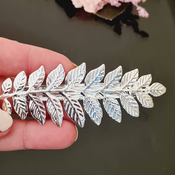 Silver Barrette - Etsy