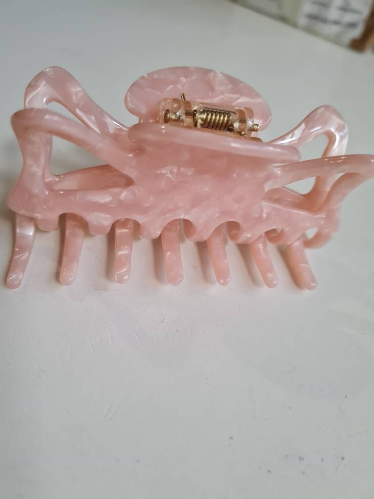 Baby pink hair claw.Strong claw.Acetate Medium hair | Etsy