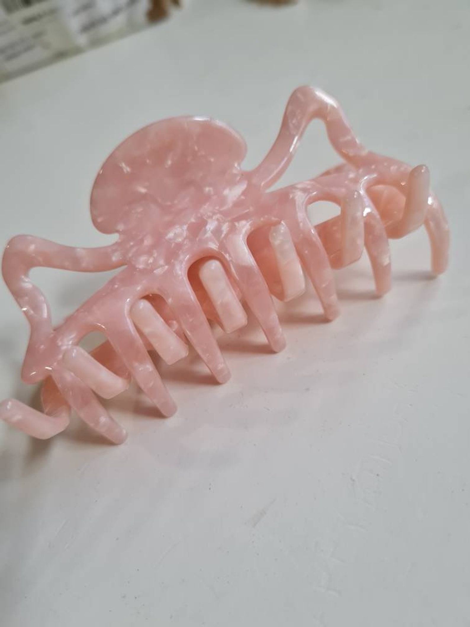 Baby pink hair claw.Strong claw.Acetate Medium hair | Etsy