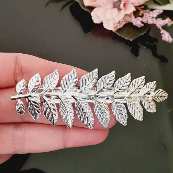 Silver Barrette - Etsy