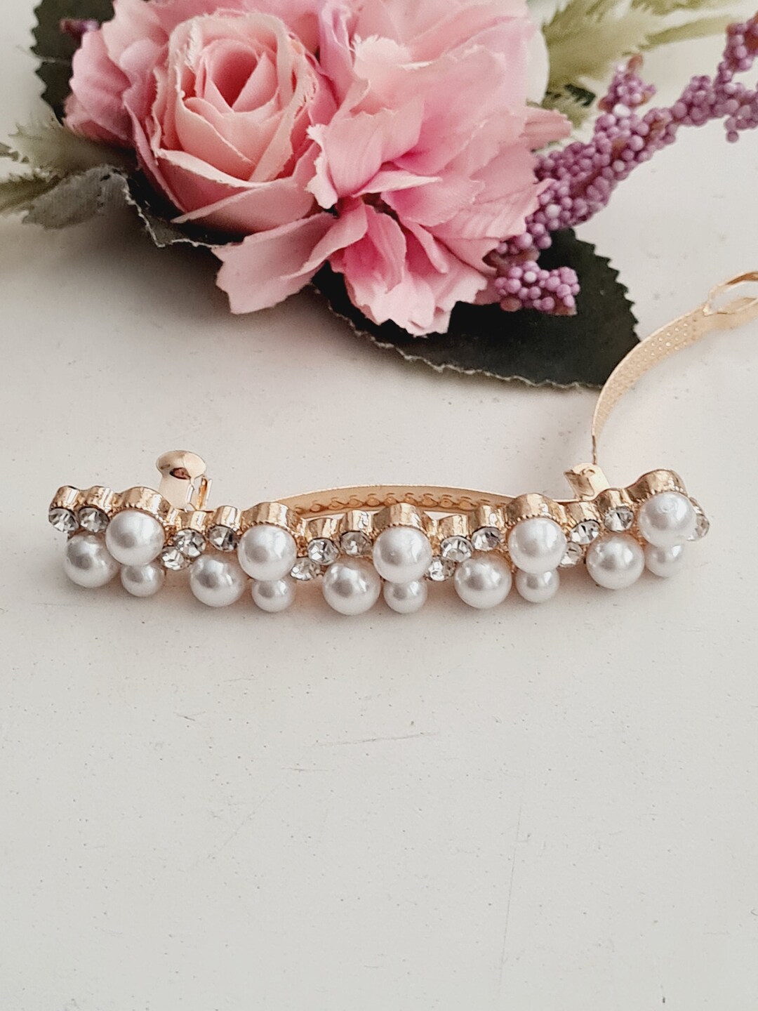 Beautiful Pearl Hair Barrette Small Pearl Hair Barrette. - Etsy