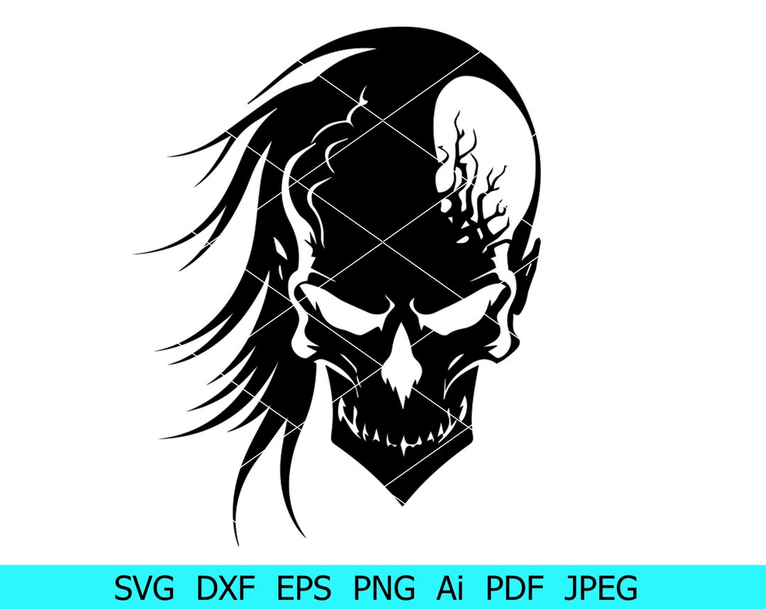 Skull Design Svg, Skull Svg, Silhouette Cameo, Cricut,skull Cut Files ...