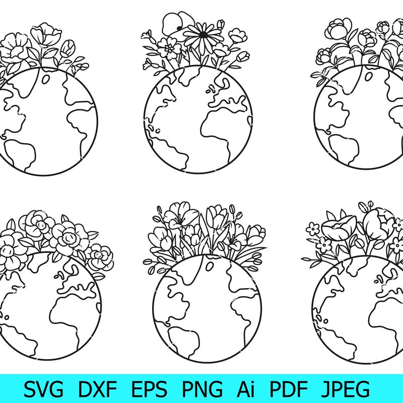 Earth Svg File - Etsy