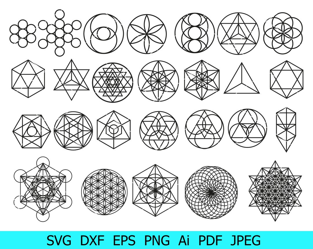 Sacred Geometry Svg, Geometry Mandala Png, Geometric Svg, Cricut ...