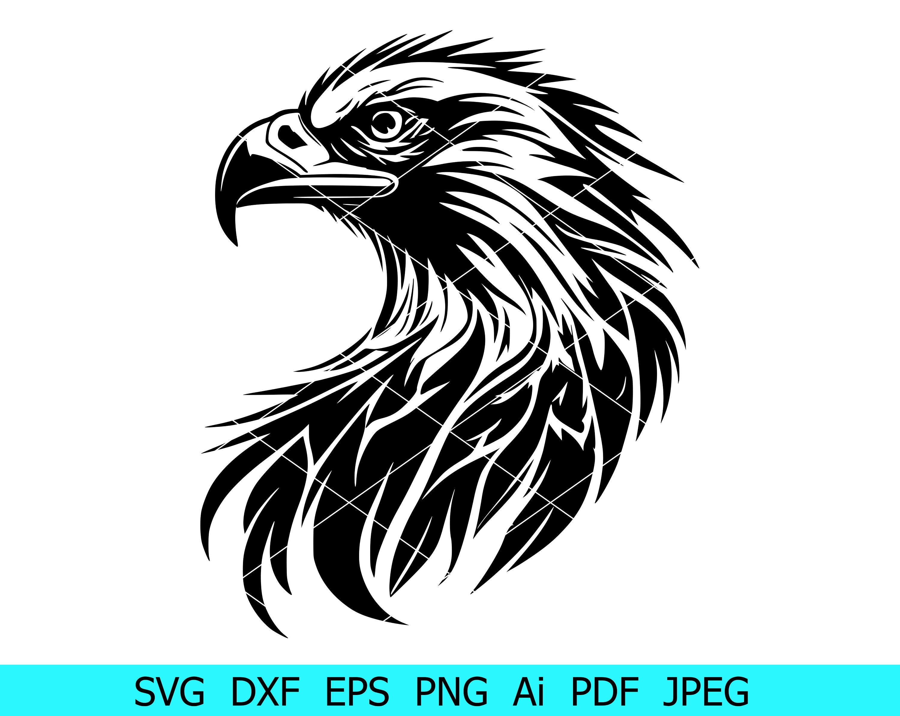 Bald Eagle Svg, Eagle Head Svg, Eagle Design, Eagle Cut Files, Eagle ...