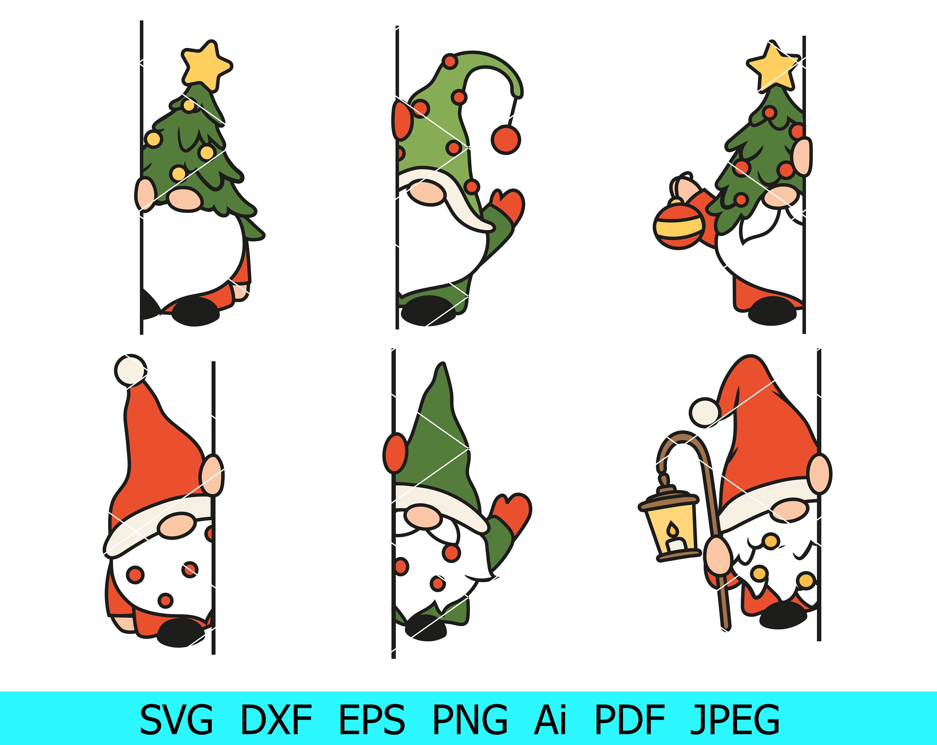 Peeking Santa Svg, Claus Svg Bundle, Christmas Png, Cute Santa Png ...