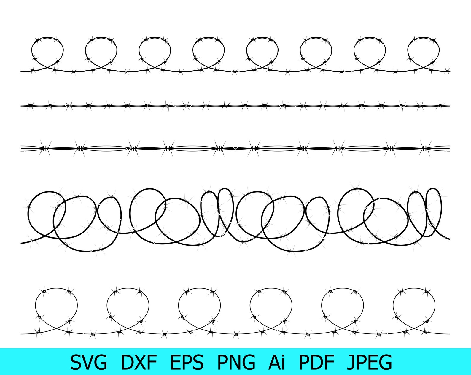 Barb Wire SVG File Barbed Wire Cricut SVG Barb Wire DXF | Etsy