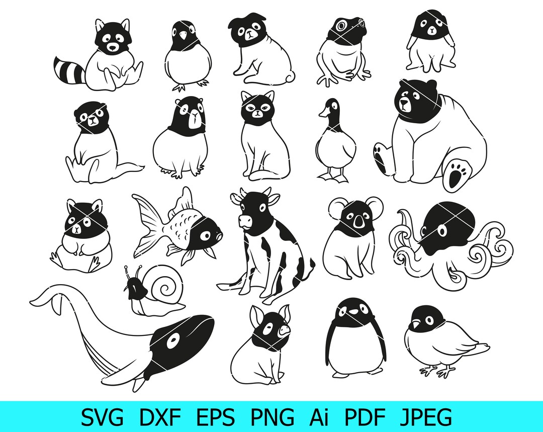 Animals Svg, Animals in Mask Png, Balaclava Svg, Cute Animals Svg ...
