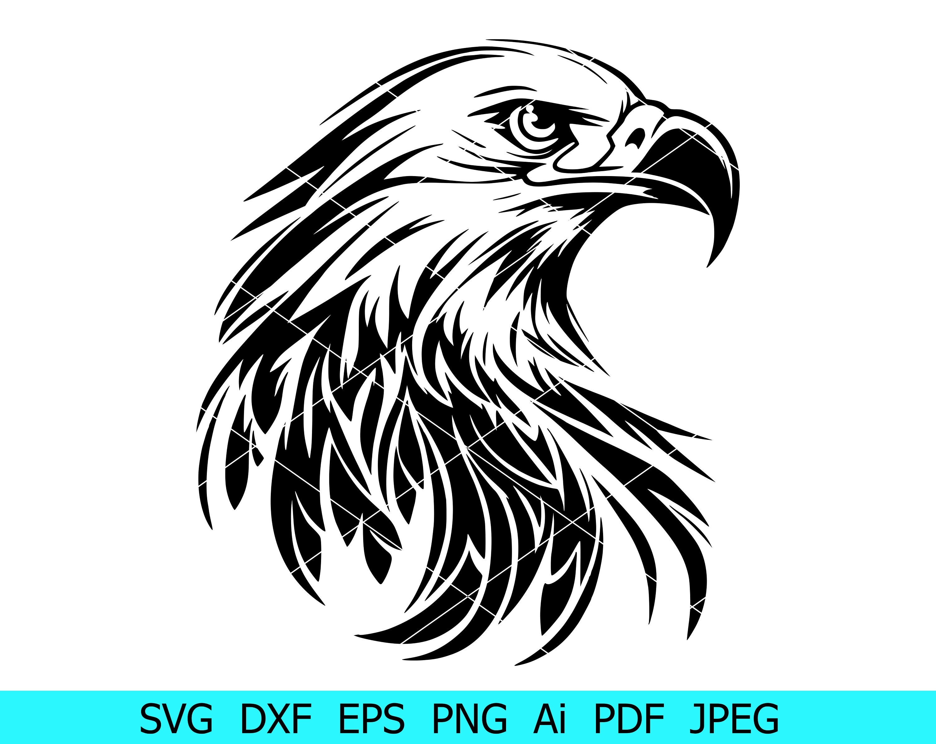 Bald Eagle Svg, Eagle Head Svg, Eagle Design, Eagle Cut Files, Eagle ...