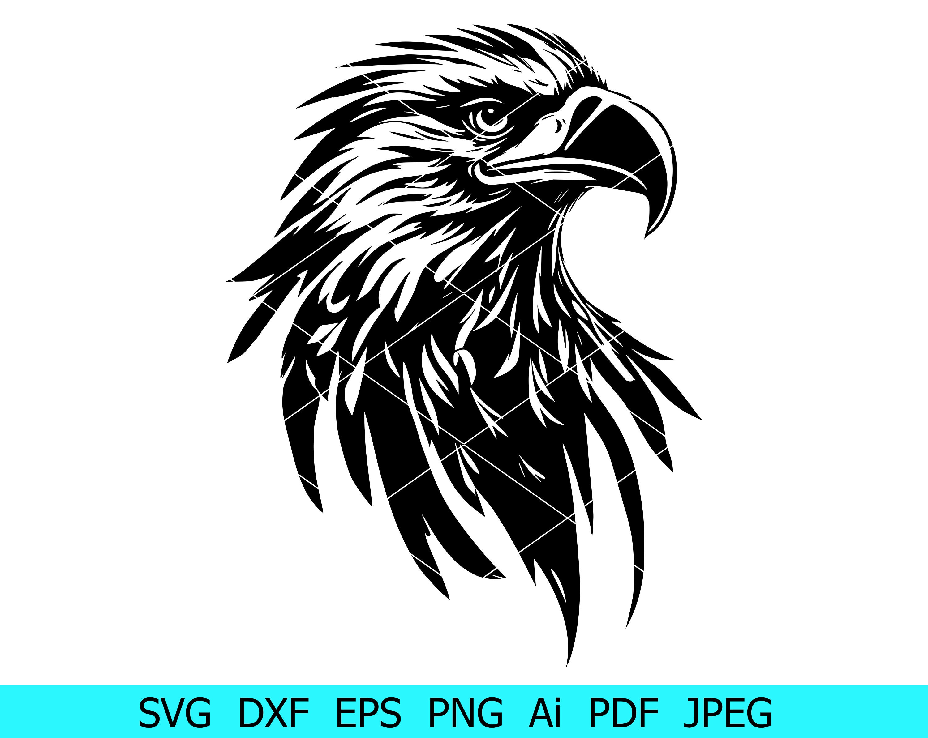 Bald Eagle Svg, Eagle Head Svg, Eagle Design, Eagle Cut Files, Eagle ...