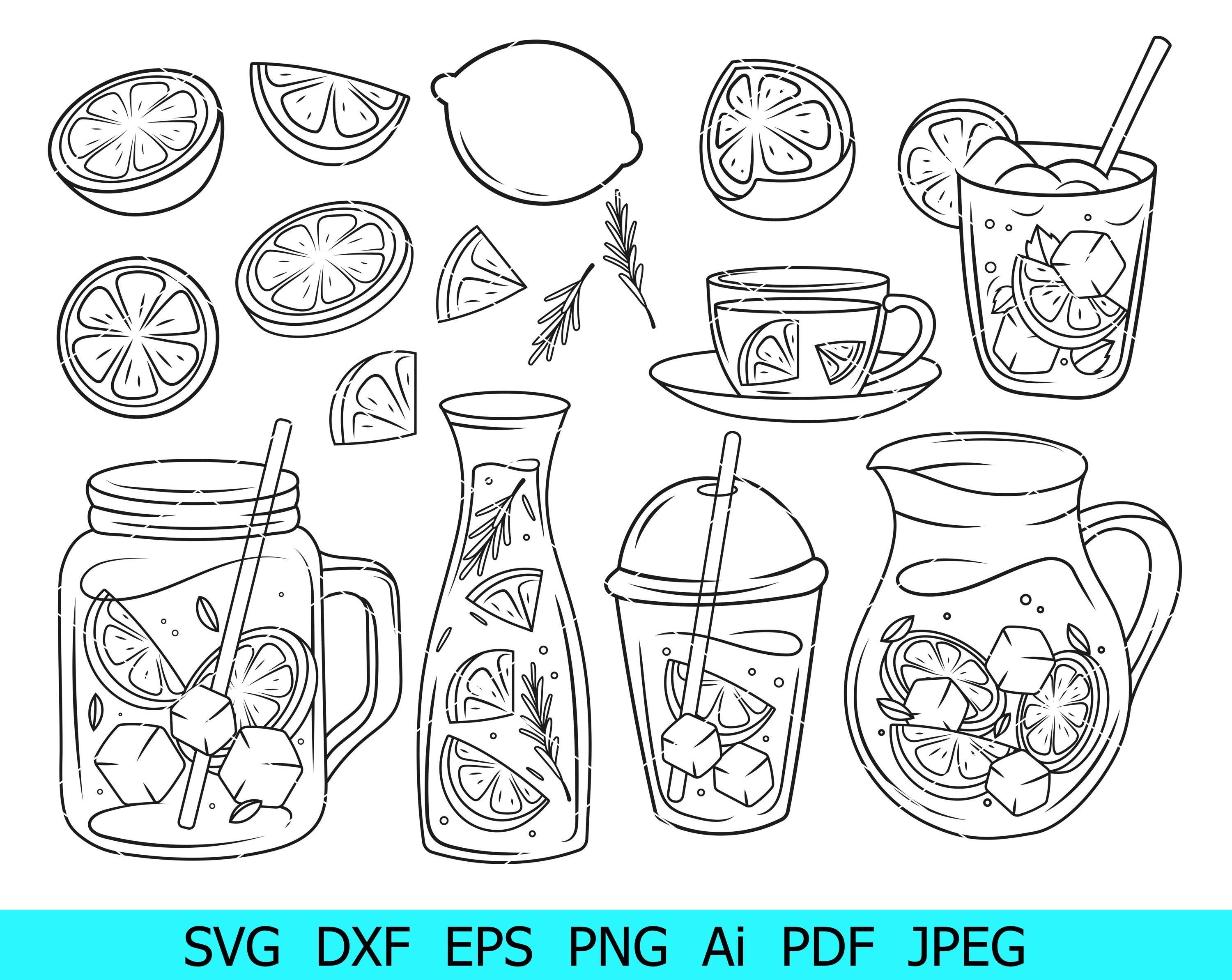 Lemon Svg, Lemonade Svg, Lemon Tea Png, Lemonade Clip Art, Lemon Drinks ...