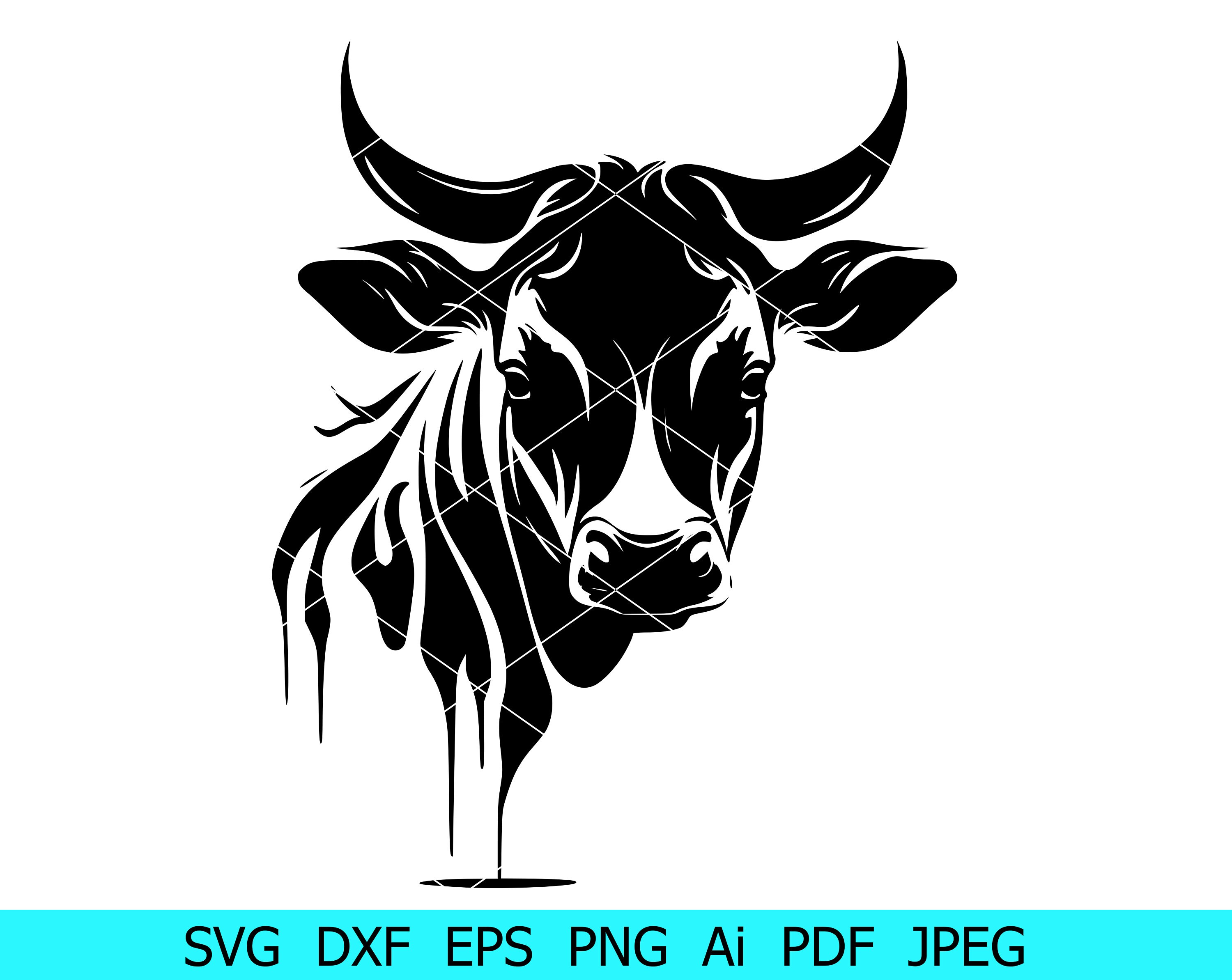 Cow Svg, Animal Svg, Farm Animal Svg, Cow Svg Files for Cricut, Cow ...