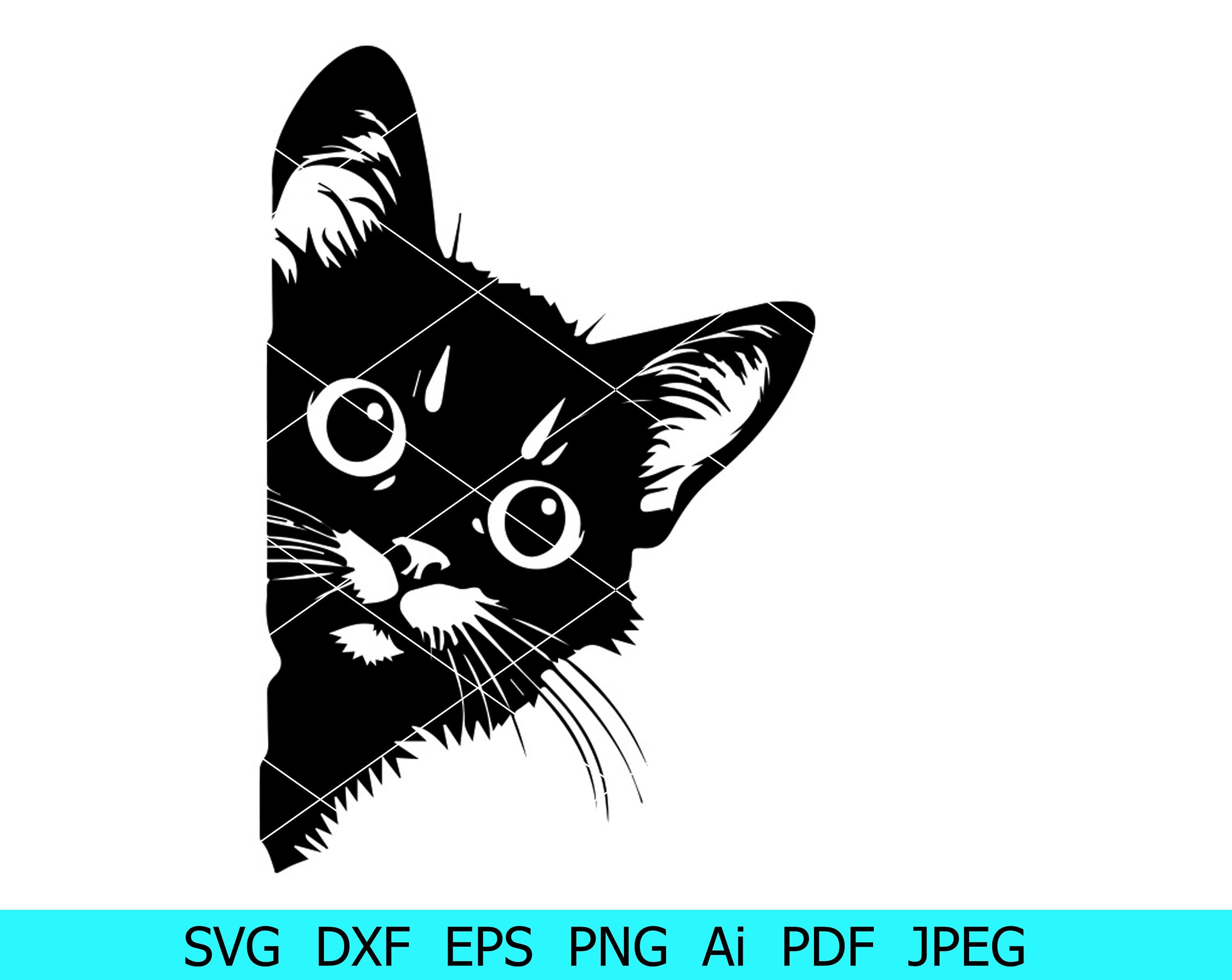 Cat Svg, Peeking Cat Svg, Graceful Kitty Svg, Animal Svg, Pets Svg ...