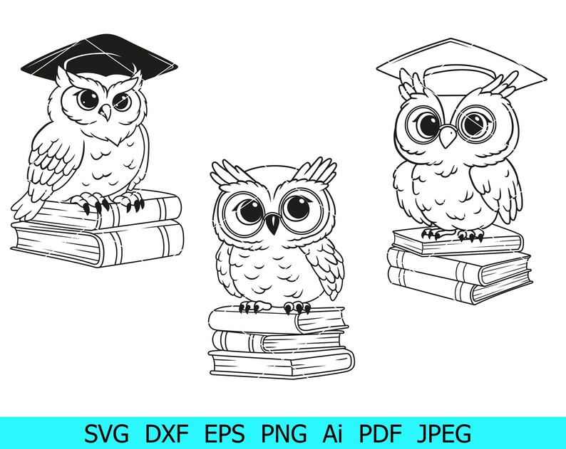 Owl Svg, Owl Svg Bundle, Animal Png, Bird Clip Art, Smart Owl Svg ...