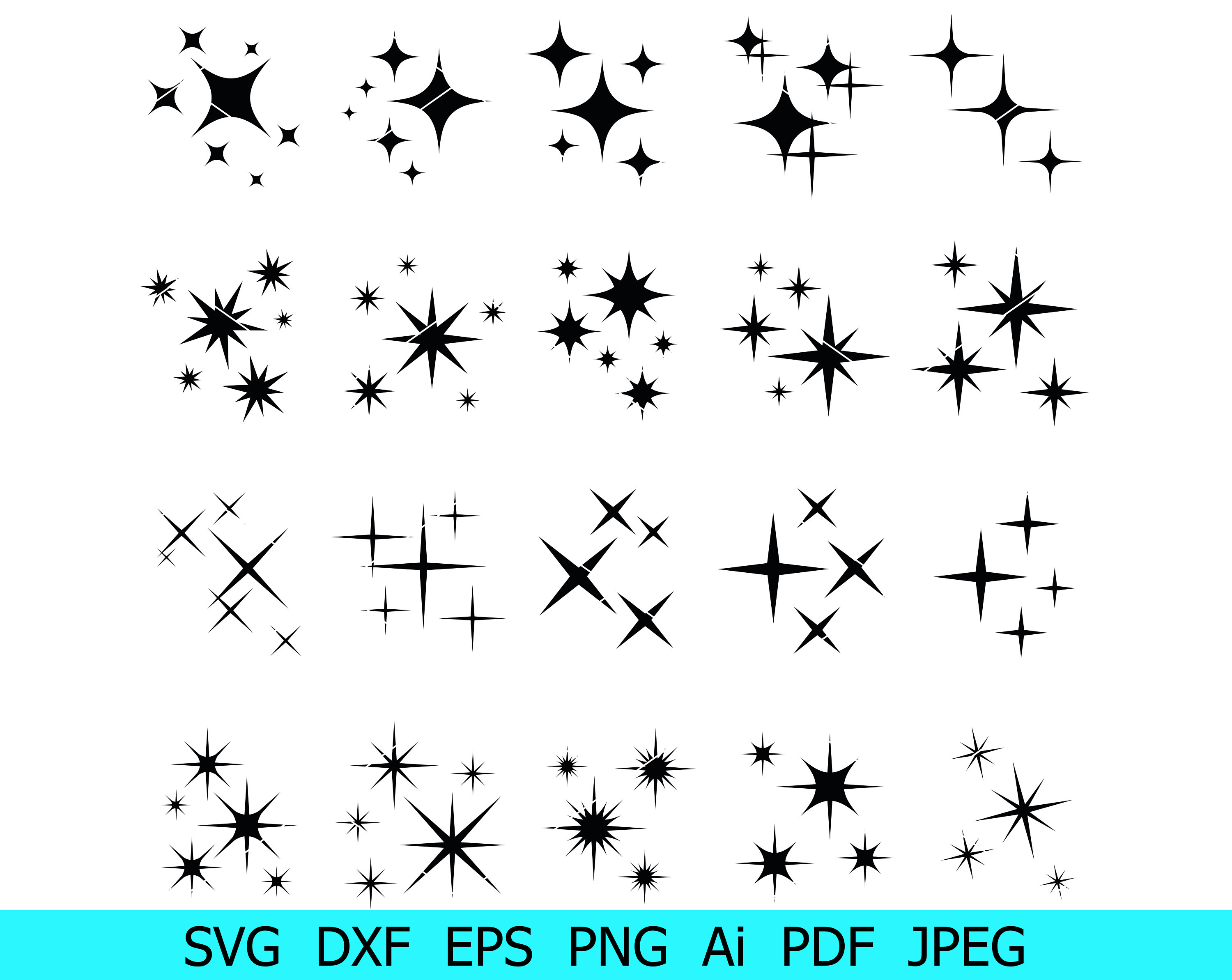 Funkeln Bündel Svg funkeln Svg funkeln Clipart funkeln | Etsy