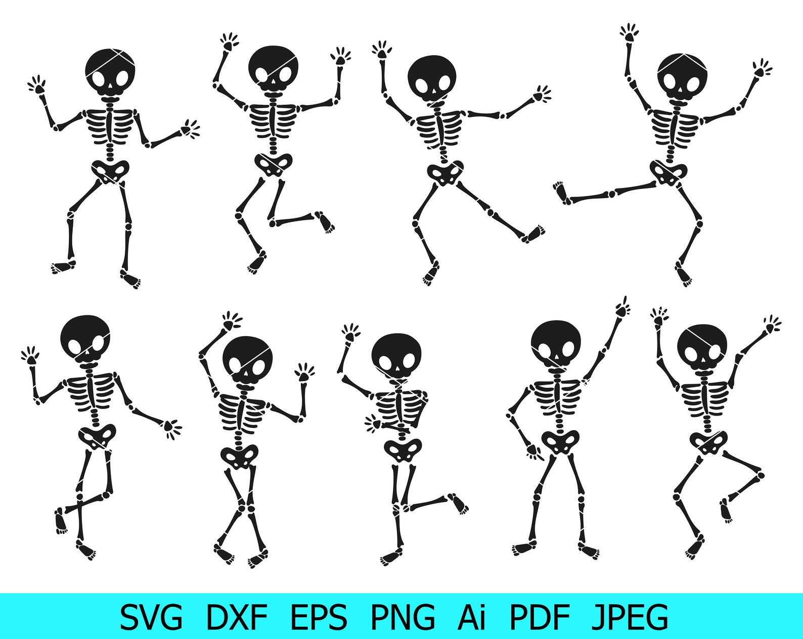 Dancing Skeleton Svg, Skeleton Svg, Skeleton Png, Halloween Svg ...