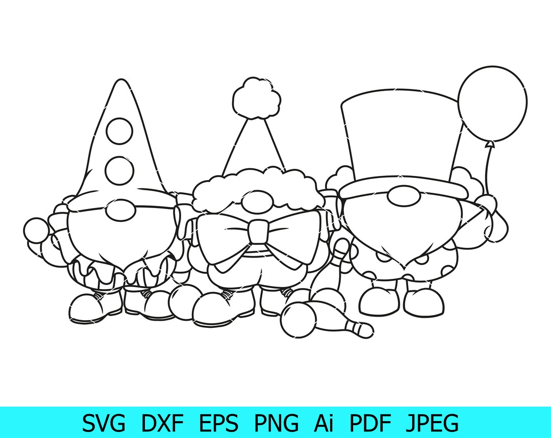 Gnomes Svg, Circus Gnomes Png,gnomes Png,dwarf Clip Art,gnomes Cut File ...