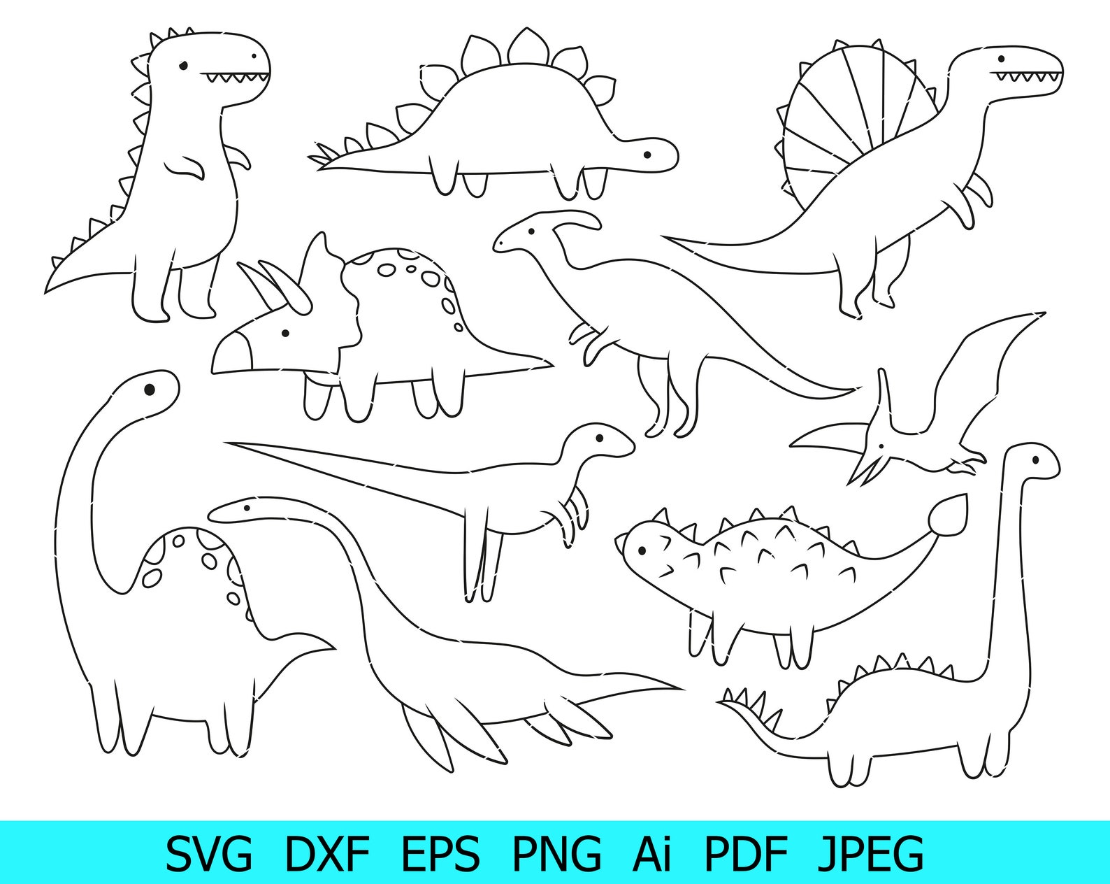 Dinosaur Svg, Dinosaurs Svg Bundle,dinosaur Clipart Png,kids Dinosaurs ...