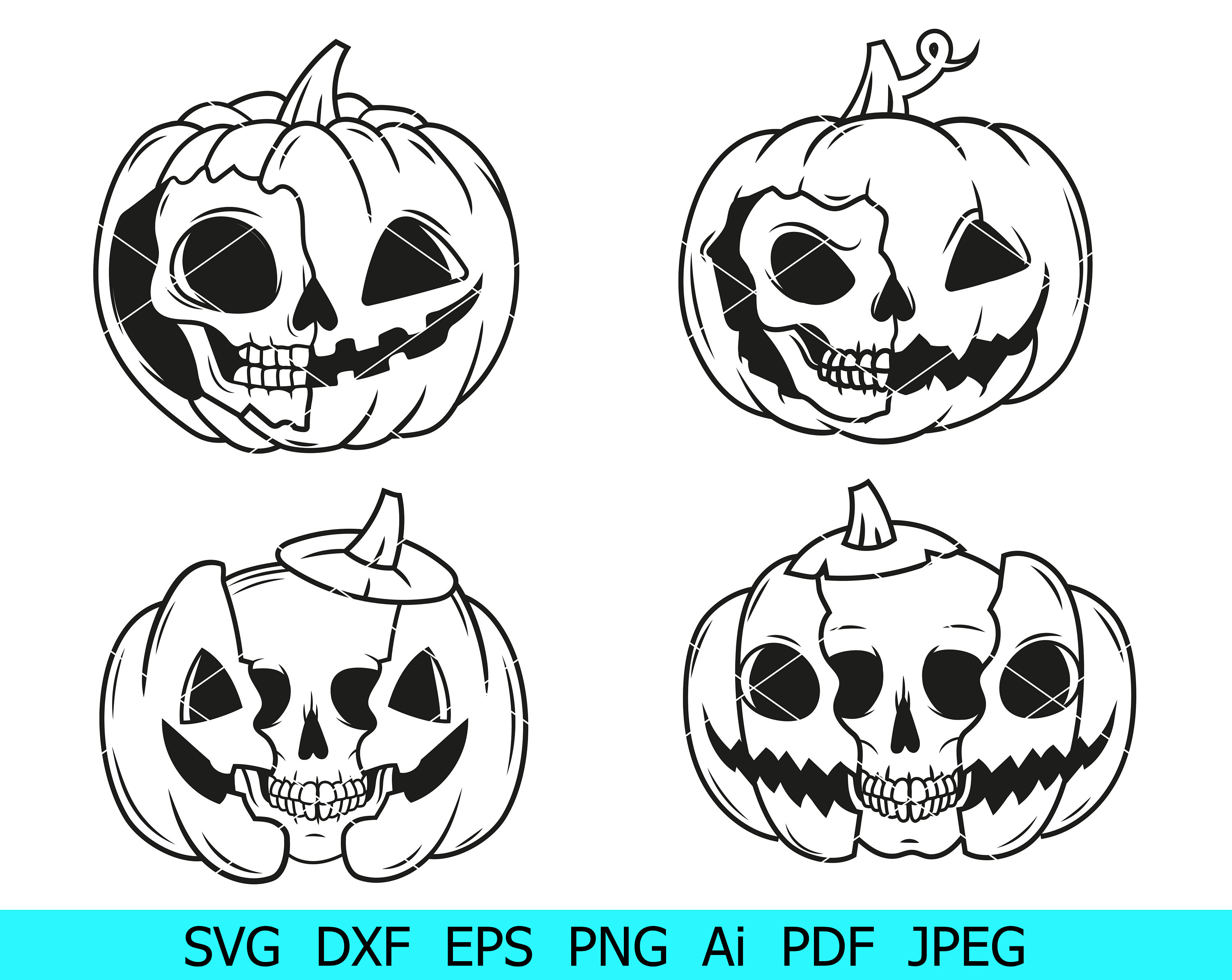 Pumpkin Svg Pumpkin Skull Png Skull Svg Scary Pumpkin Svg - Etsy