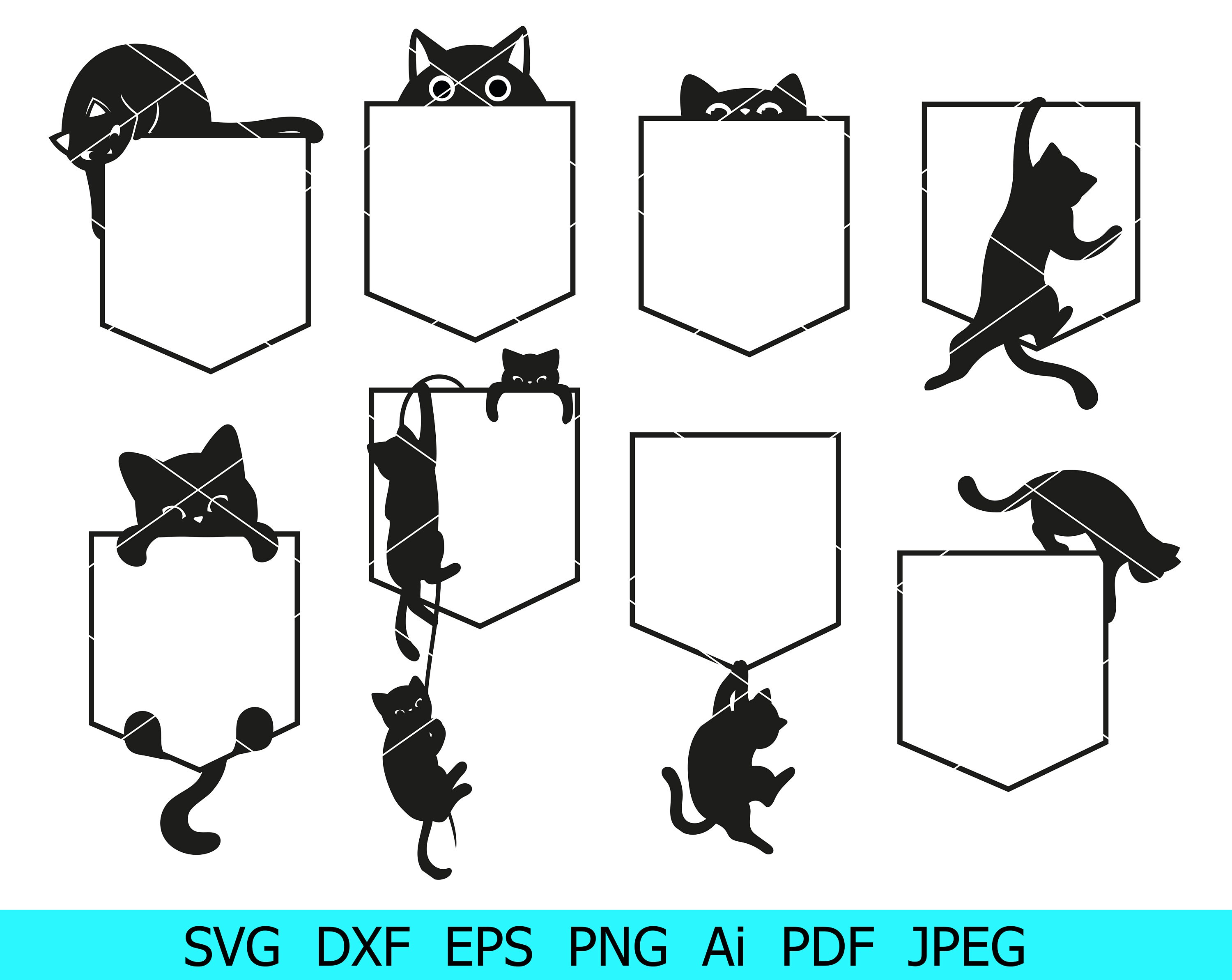 Cat Svg, Peeking Сat Svg, Graceful Kitty Svg, Animal Svg, Pets Svg ...